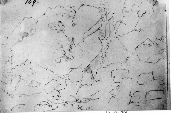 Larkollen Fra skissealbum av John W. Edy, "Drawings Norway 1800 ...