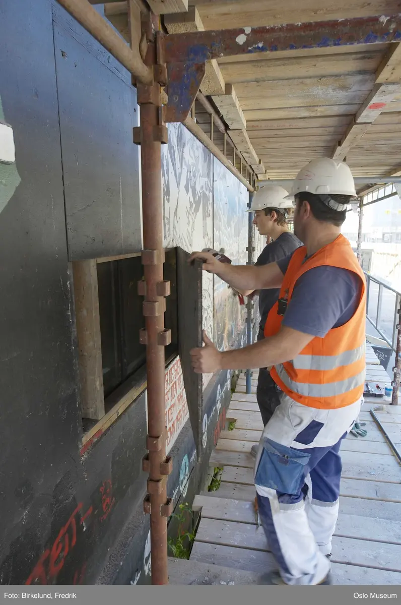 Blitzhuset, graffiti, fasade, -Oslo Museum / DigitaltMuseum