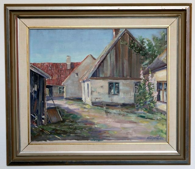 Faustagården. Oljemålning av Willgott Alexander Jeppson, 1952 ...