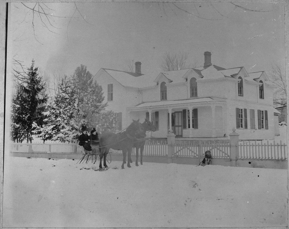 Våningshuset til Knut H. Vik i Sør-Dakota, USA, ca. 1910. Det er Knut H ...