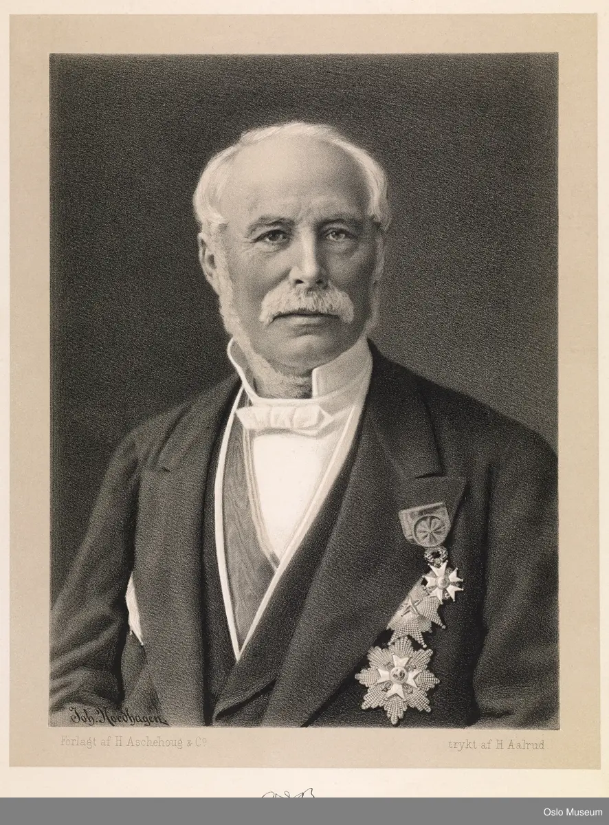 Portrett av professor Ole Jacob Broch [litografi] -Oslo Museum ...