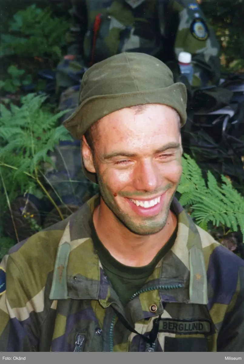 Patrullfälttävlan. Fänrik Johan Berglund efter målgång. Ing 2. Erna ...