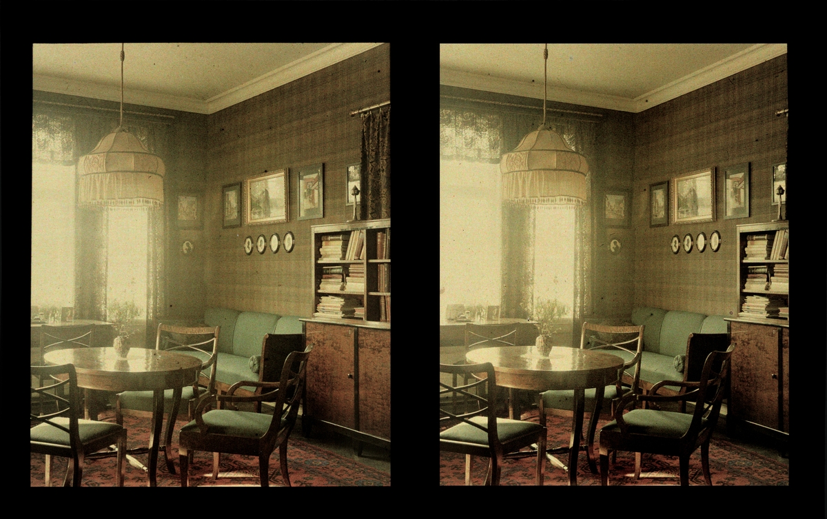 Erik Jarlsgt. 9, interiør og vår stue. -Preus museum / DigitaltMuseum