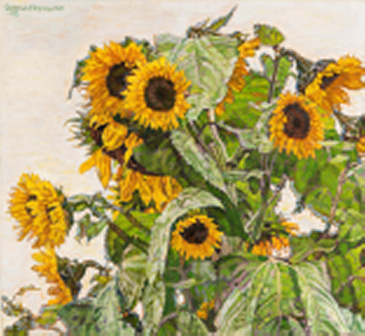 Solrosor [Målning] -Värmlands Museum / DigitaltMuseum