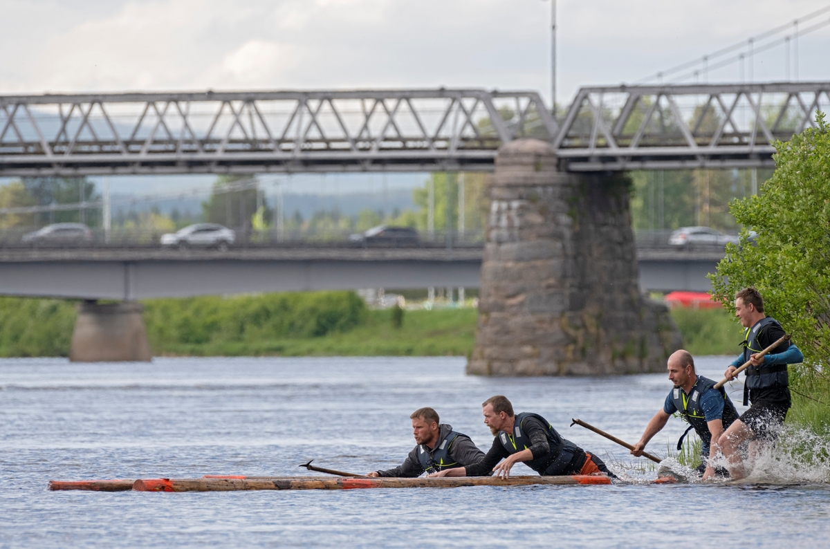 Fra VM i tømmerfløting 2022, arrangert ved Norsk skogmuseum i Elverum, Innlandet 10.-11. juni ...