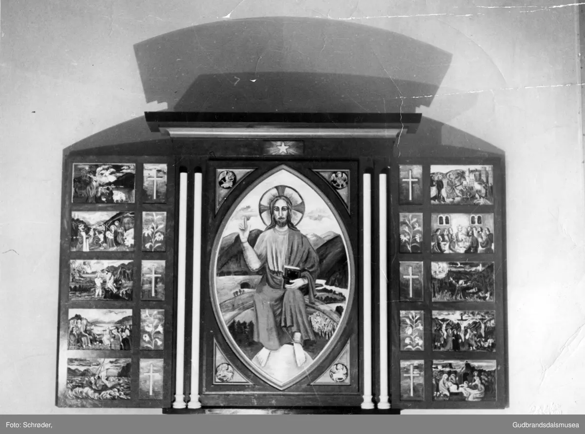 Altartavla i Dombås kyrkje. -Gudbrandsdalsmusea / DigitaltMuseum