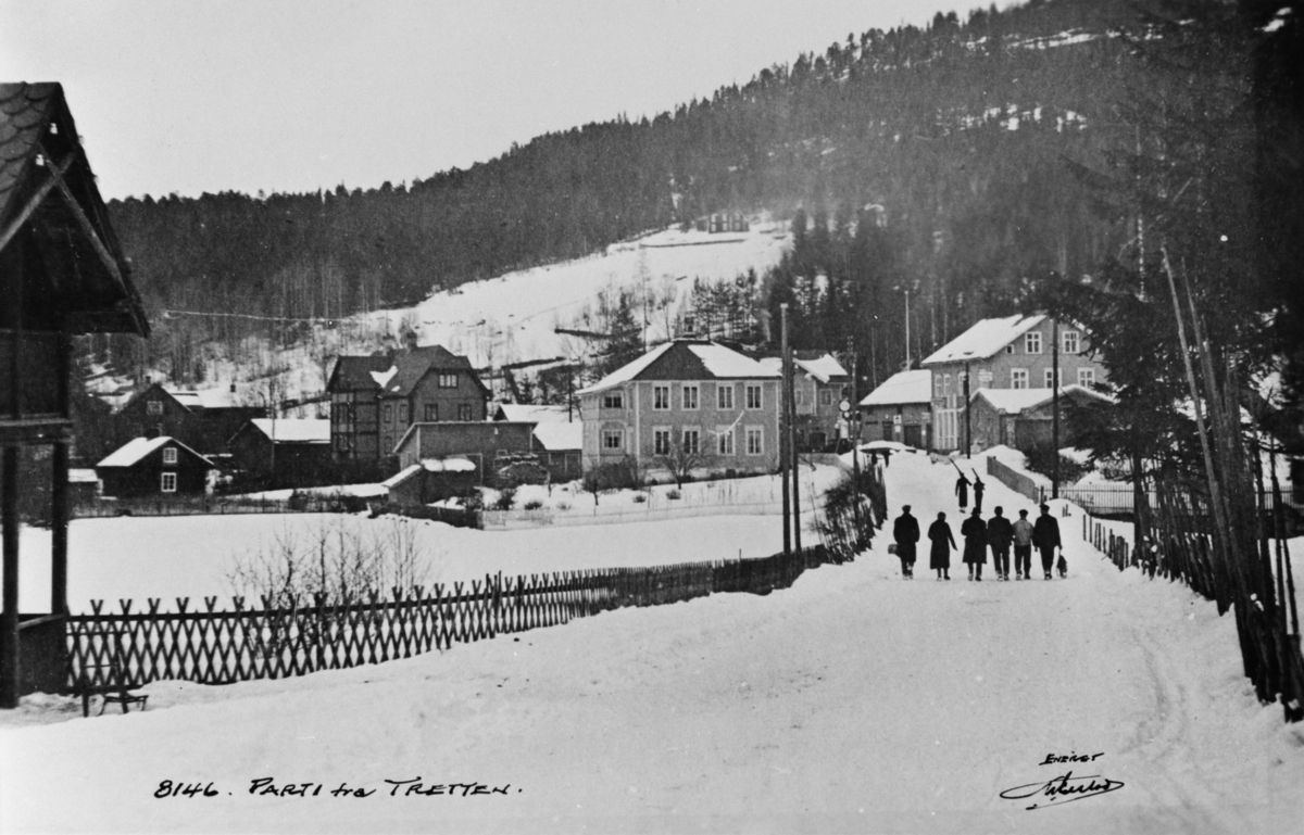 Oppland, Øyer, Tretten, parti fra gamle Tretten sentrum Stav -Maihaugen ...