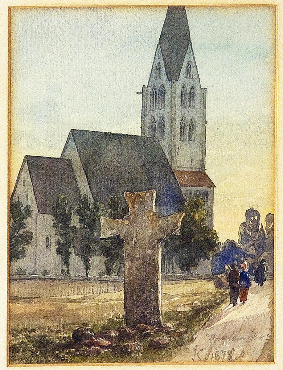 Dalhem kyrka [Målning] -Gotlands Museum / DigitaltMuseum