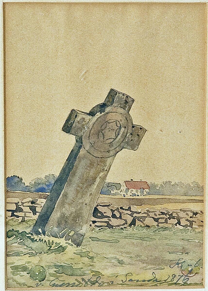 Gunhilde i Sanda [Målning] -Gotlands Museum / DigitaltMuseum