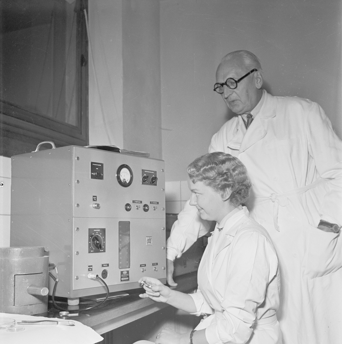 Akademiska sjukhuset, professor Näslunds laboratorium, Uppsala 1953 ...