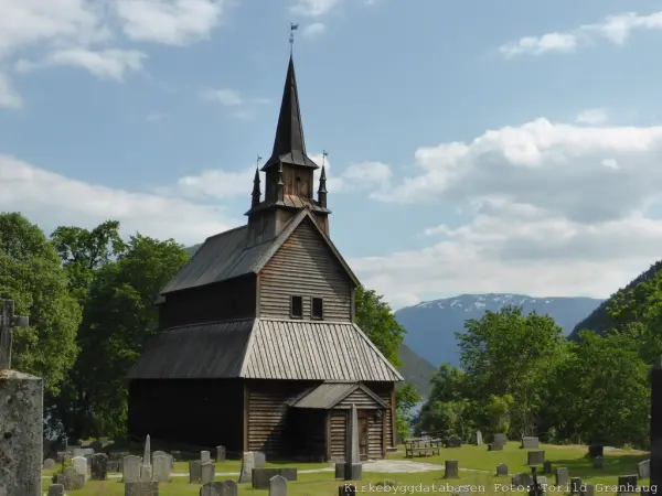 Kaupanger stavkyrkje -Hovedorganisasjonen KA / DigitaltMuseum
