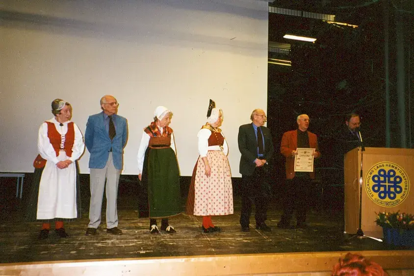 Diplommottagare 2002. Från vänster Ingrid Wikars, Thure Herbertsson ...