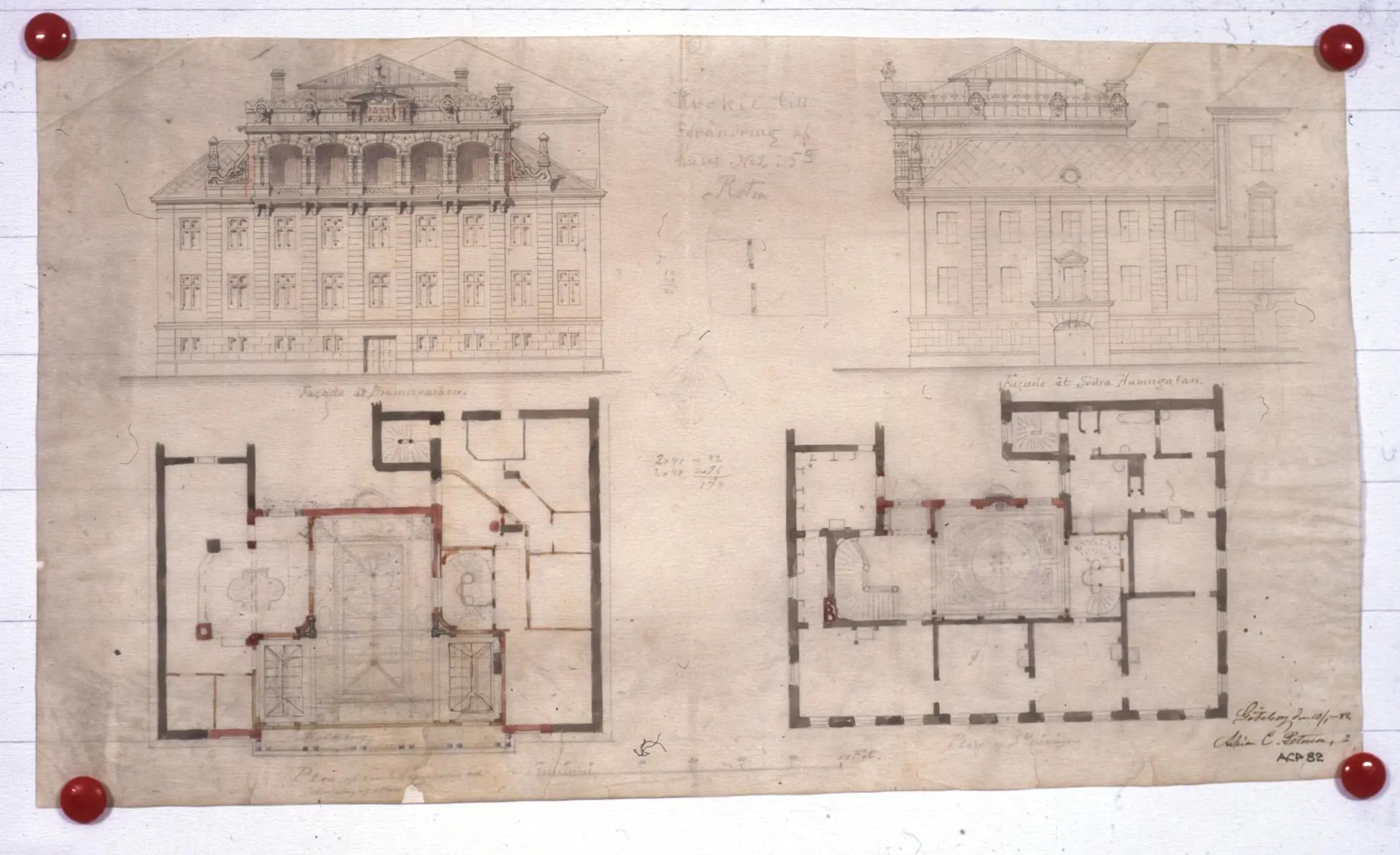 Arkitekt Adrian Crispin Petersons ritningar [ritningar] -Regionarkivet ...