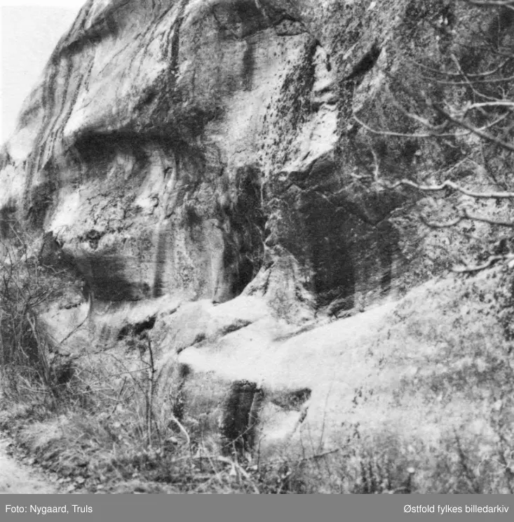 Glacifluvial skulptur ved Ytengen 1972 i Onsøy. -Østfold fylkes ...