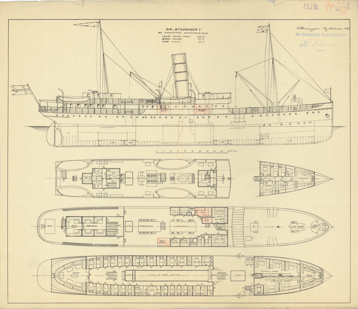 Tegning -Norges Postmuseum / DigitaltMuseum