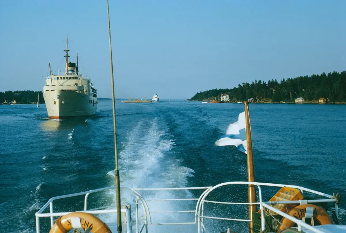 Fartyg vid Sytrax söder om Köpmanholm och Furusund -Spårvägsmuseet ...