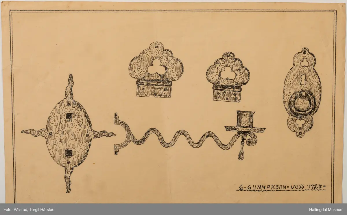 Arbeidstegning -Hallingdal Museum / DigitaltMuseum