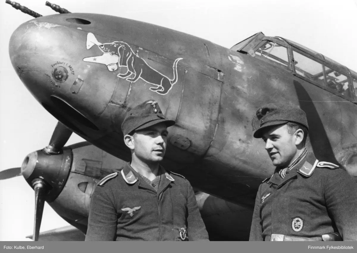 Fra 10. tunge skvadron av 5. jagerving (10.(Z)/JG 5). Besetningen ...