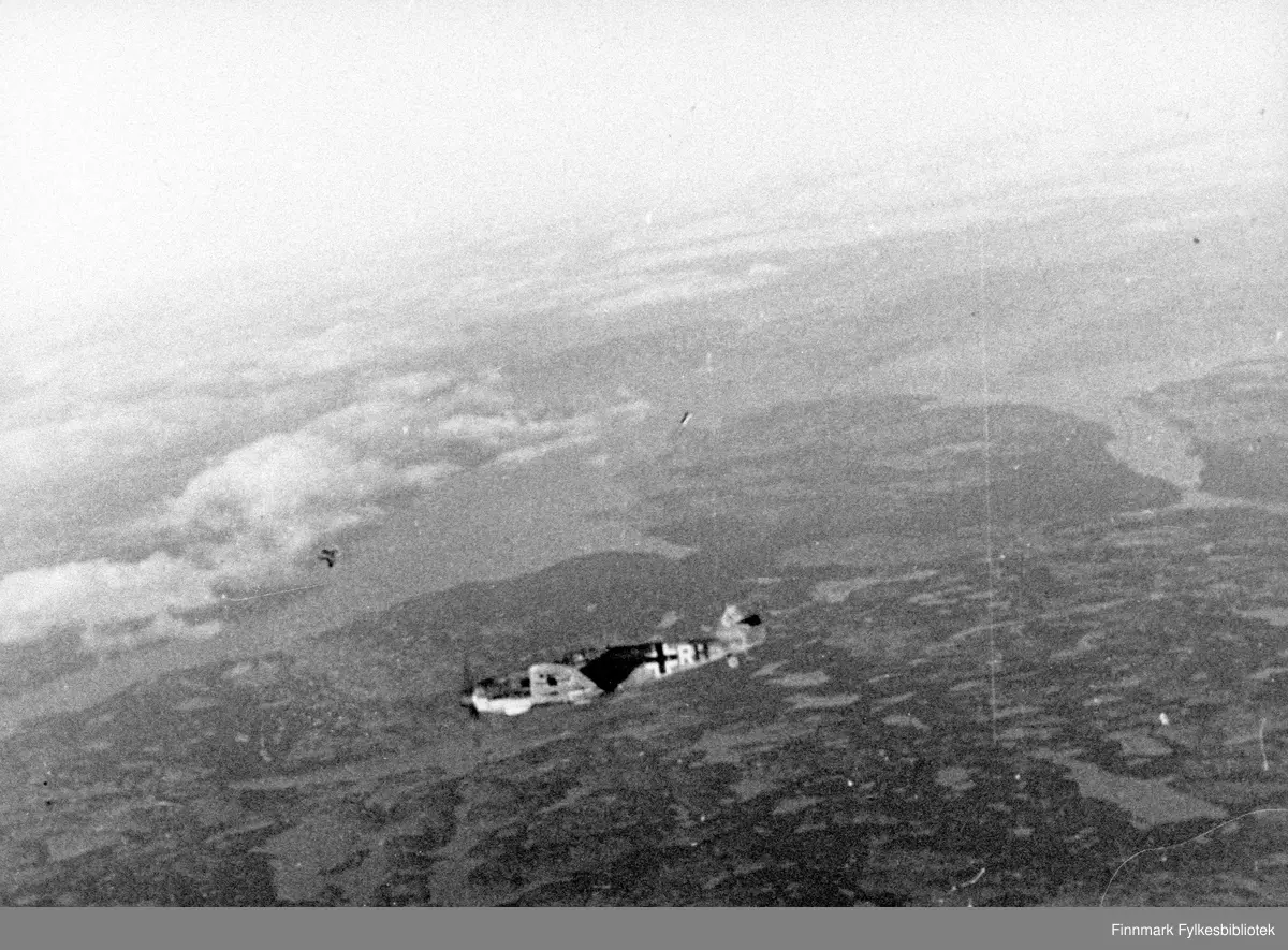 Messerschmitt Bf 109G med kjennetegn G2+RH ved 1. skvadron av ...