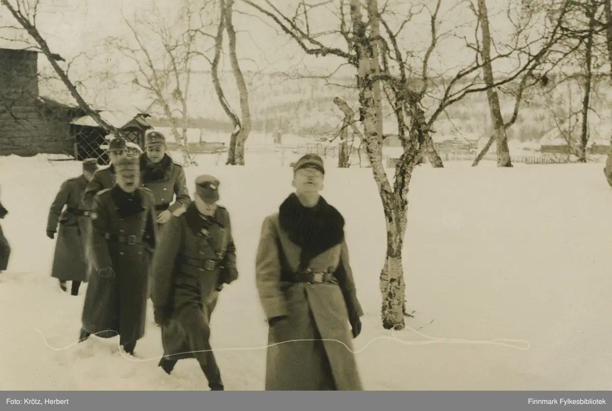 Riksfører-SS Heinrich Himmler på besøk i Øst-Finnmark i februar 1941 ...
