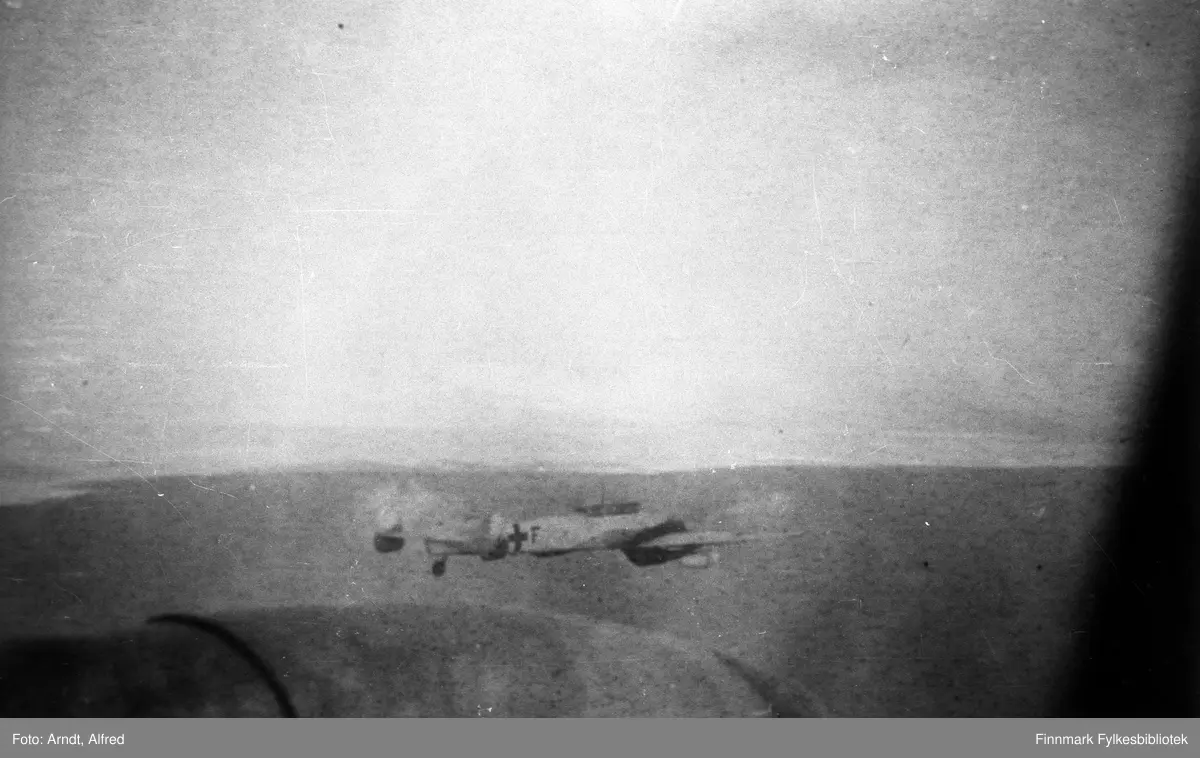 Messerschmitt Bf 110F-2 med kjennetegn 1B+FX ved 13. tunge skvadron av ...