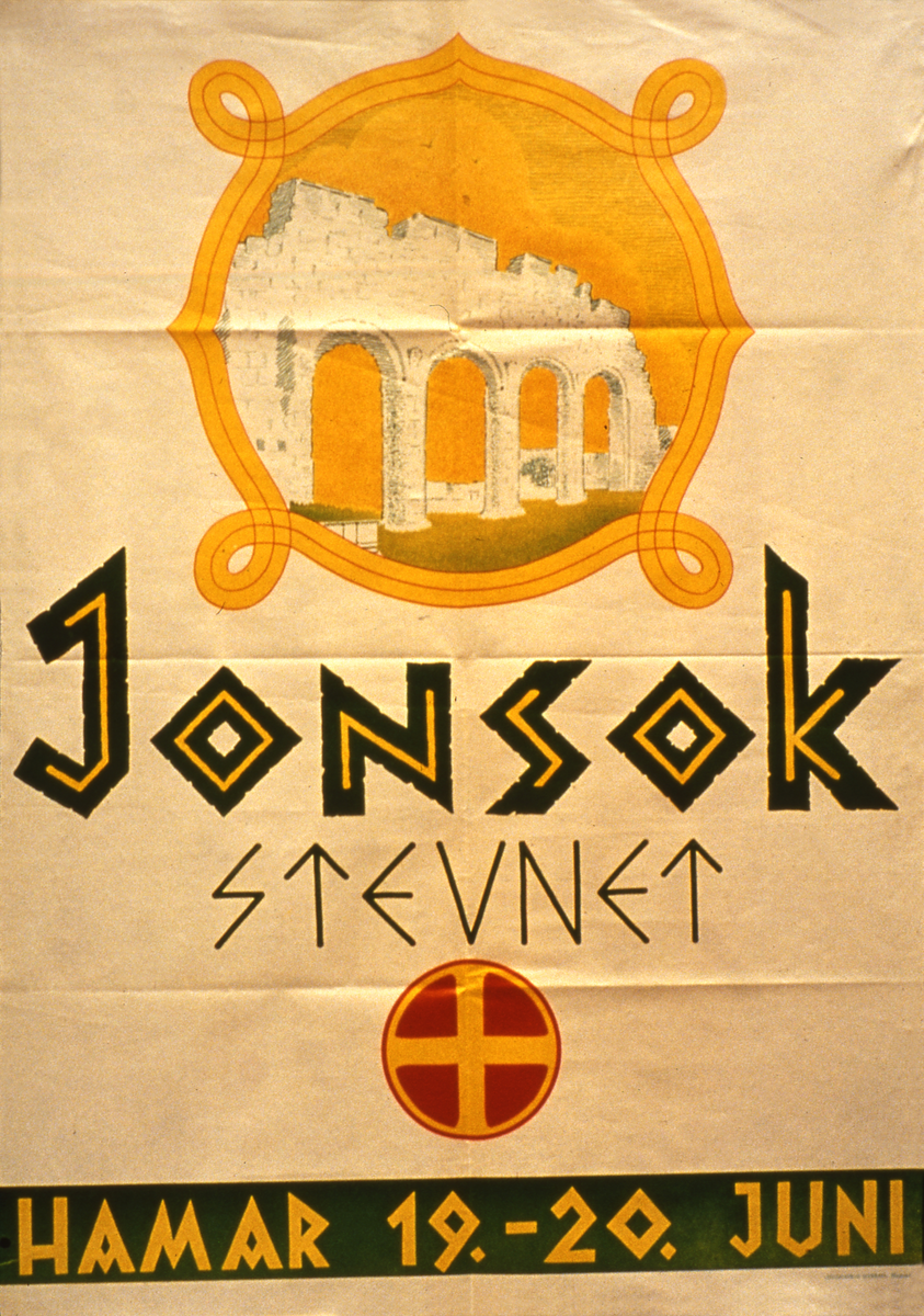 Hamar, Domkirkeodden, Andre verdenskrig, plakat for Nasjonal samling ...