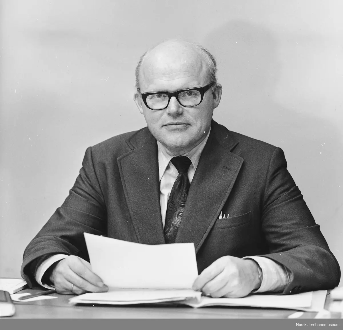 Portrett av jernbanedirektør Knut Skuland -Norsk Jernbanemuseum ...