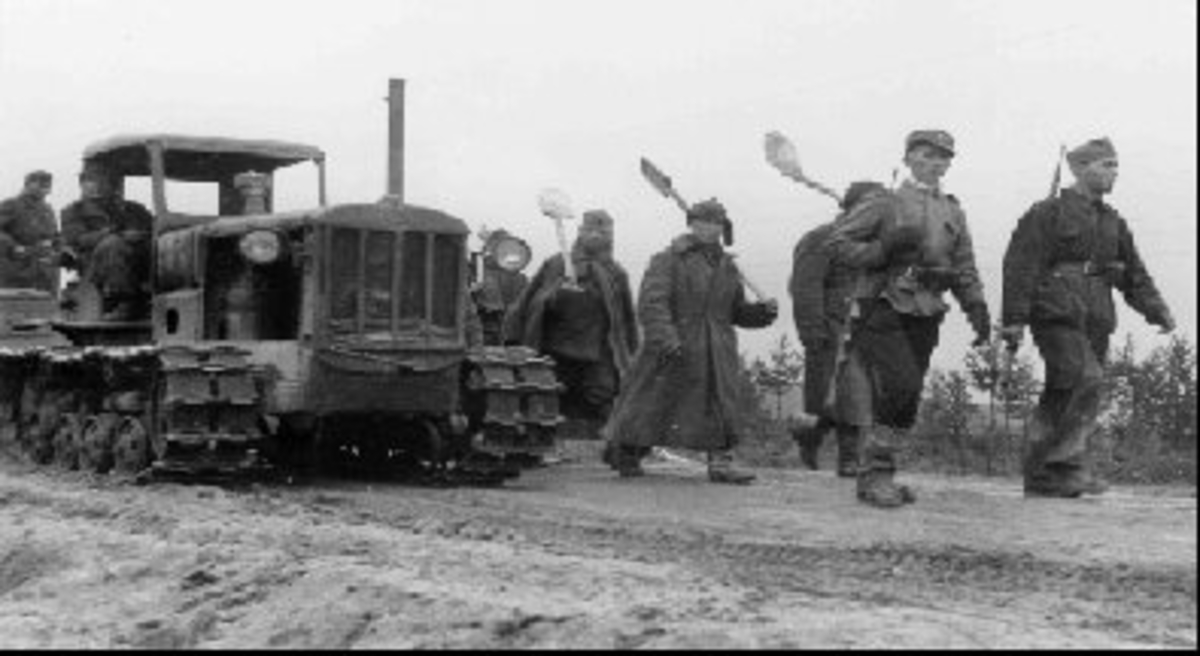 Befal og krigsfanger under andre verdenskrig, gående og kjørende i ...