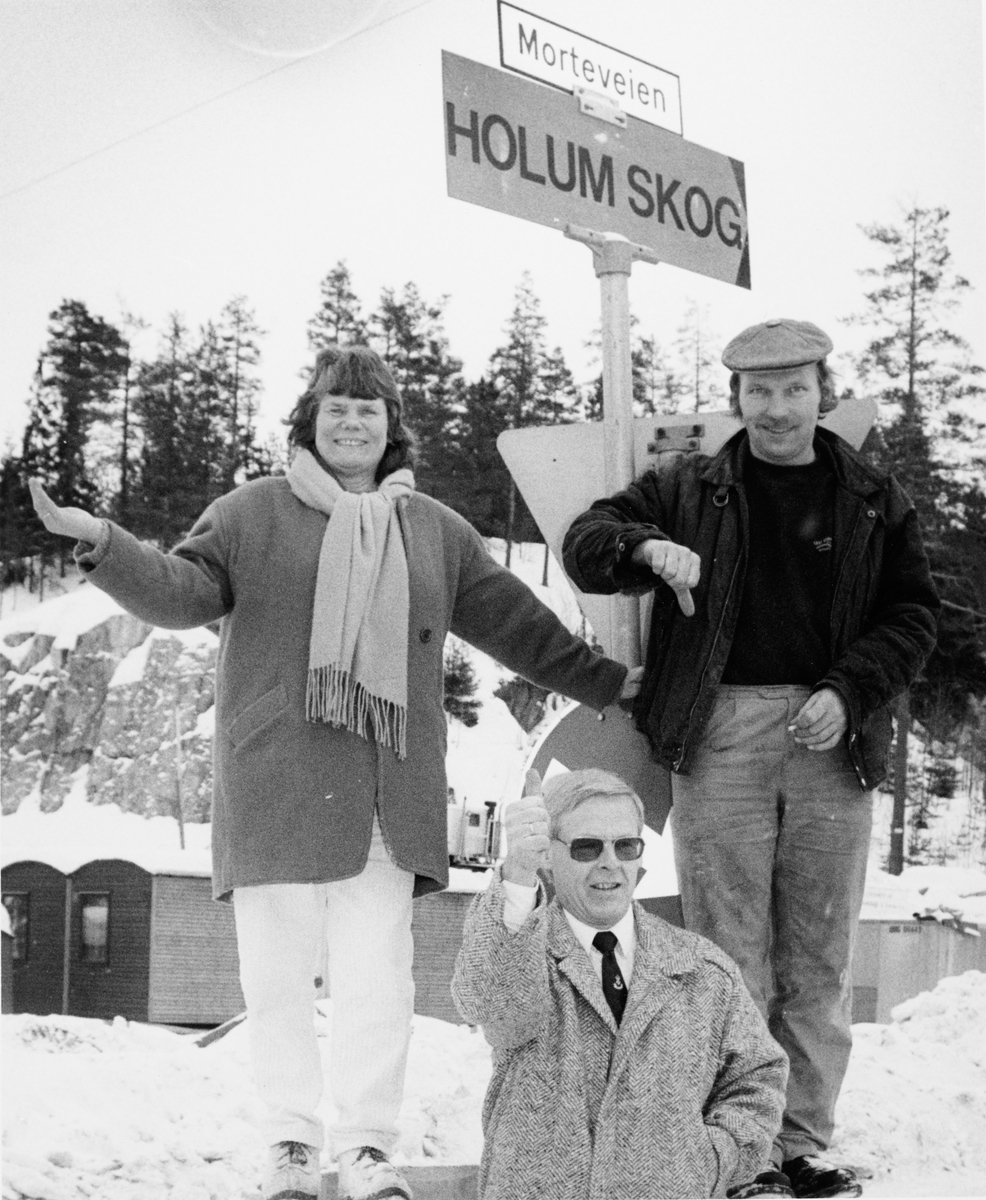 Beboere i Holum skog. Høyst sannsynlig handler det om trafikkstøy fra ...