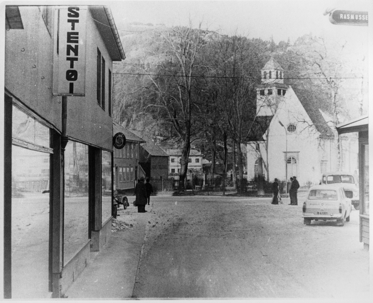 Egersund - Kirkegaten nedre del, Torget og Kirken -Dalane Folkemuseum ...