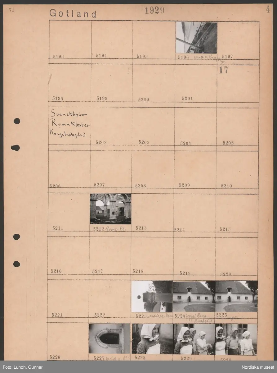 Motiv: Gotland, Kneipbaden, Vrak, Högklint, Gamla "Hansahus"; Detalj av ...