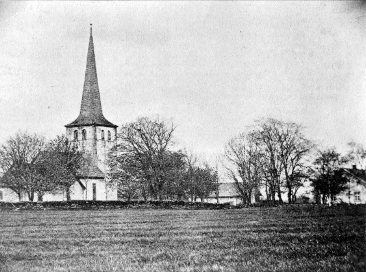 Valstad socken. Valstad kyrka, exteriör. OBS! Denna bild har samma ...