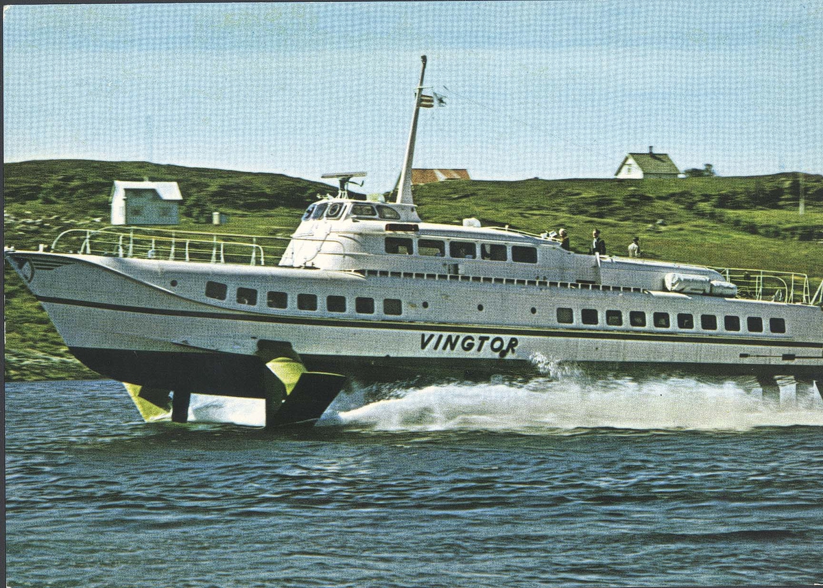 Hydrofoilbåten "Vingtor". -Haugalandmuseet / DigitaltMuseum
