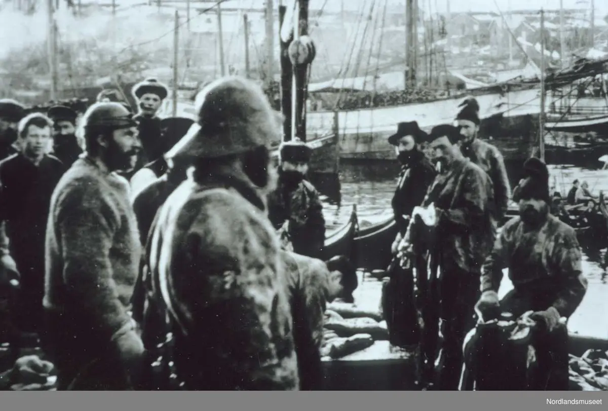 Sørvågen i Lofoten ca. 1880. -Nordlandsmuseet / DigitaltMuseum