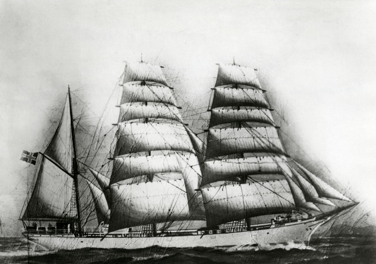 Bark 'Holthe' (ex britisk 'Bankburn')(b.1890, Grangemouth Dockyard Co ...