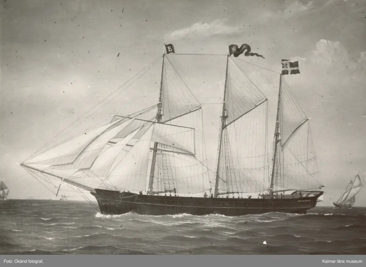 Skonarskeppet Waldemar, byggt 1877-78 i Bergkvara eventuellt som ...