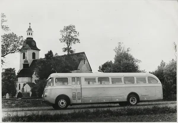 Buss byggd av AB Svenska Järnvägsverkstäderna, ASJ. -Järnvägsmuseet ...