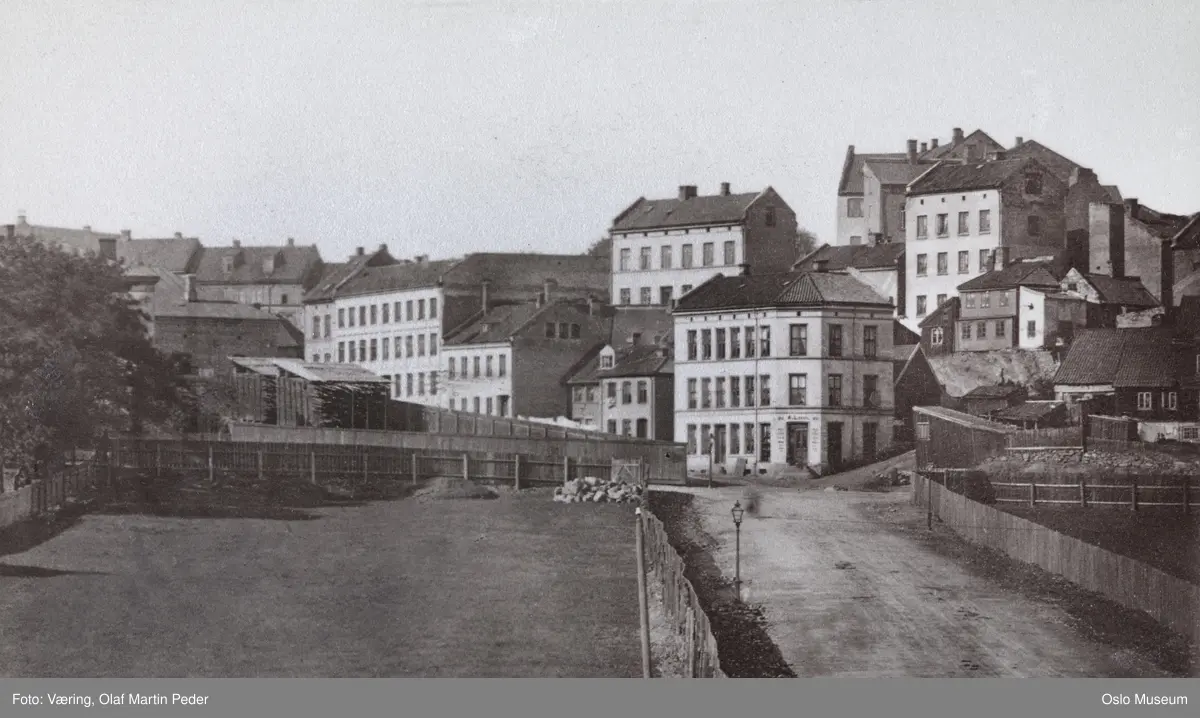 Utsikt fra Rosteds gate mot Dops gate. -Oslo Museum / DigitaltMuseum