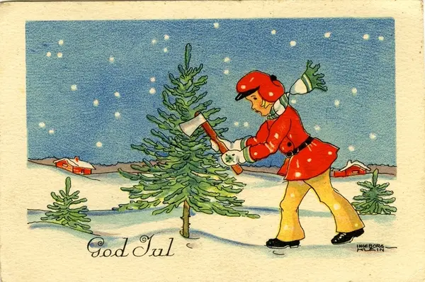 Kringla - Julkort. "God Jul"