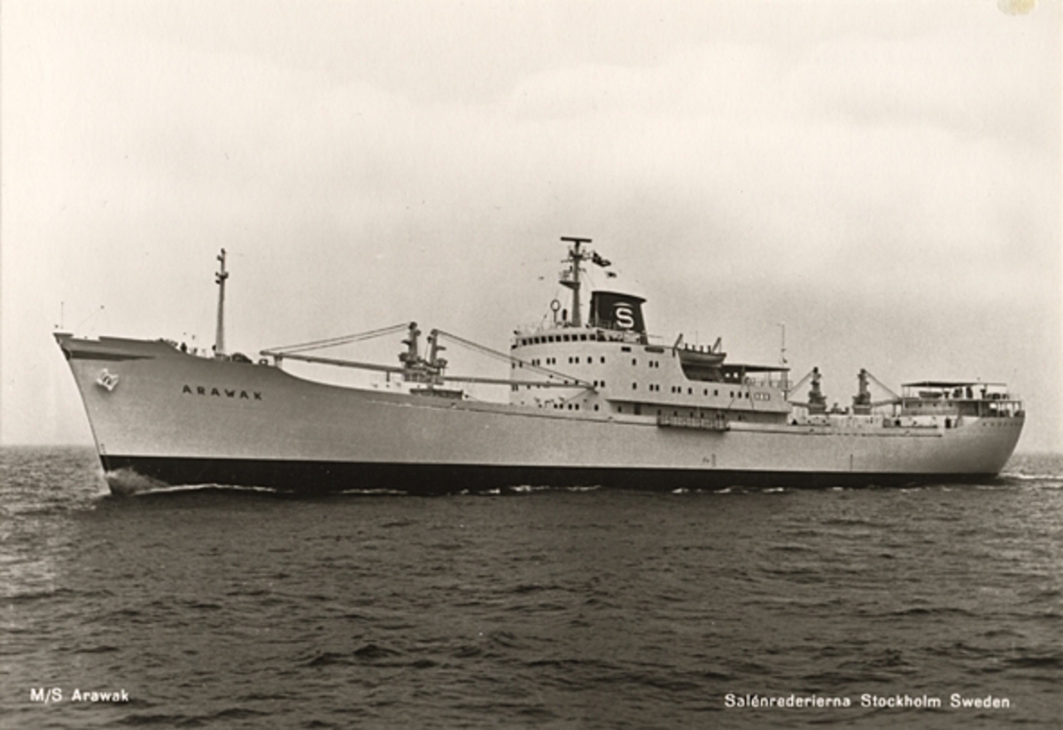 Nr. 76 ms ARAWAK. Kylfartyg, byggt 1965 vid Eriksberg för partrederi ...