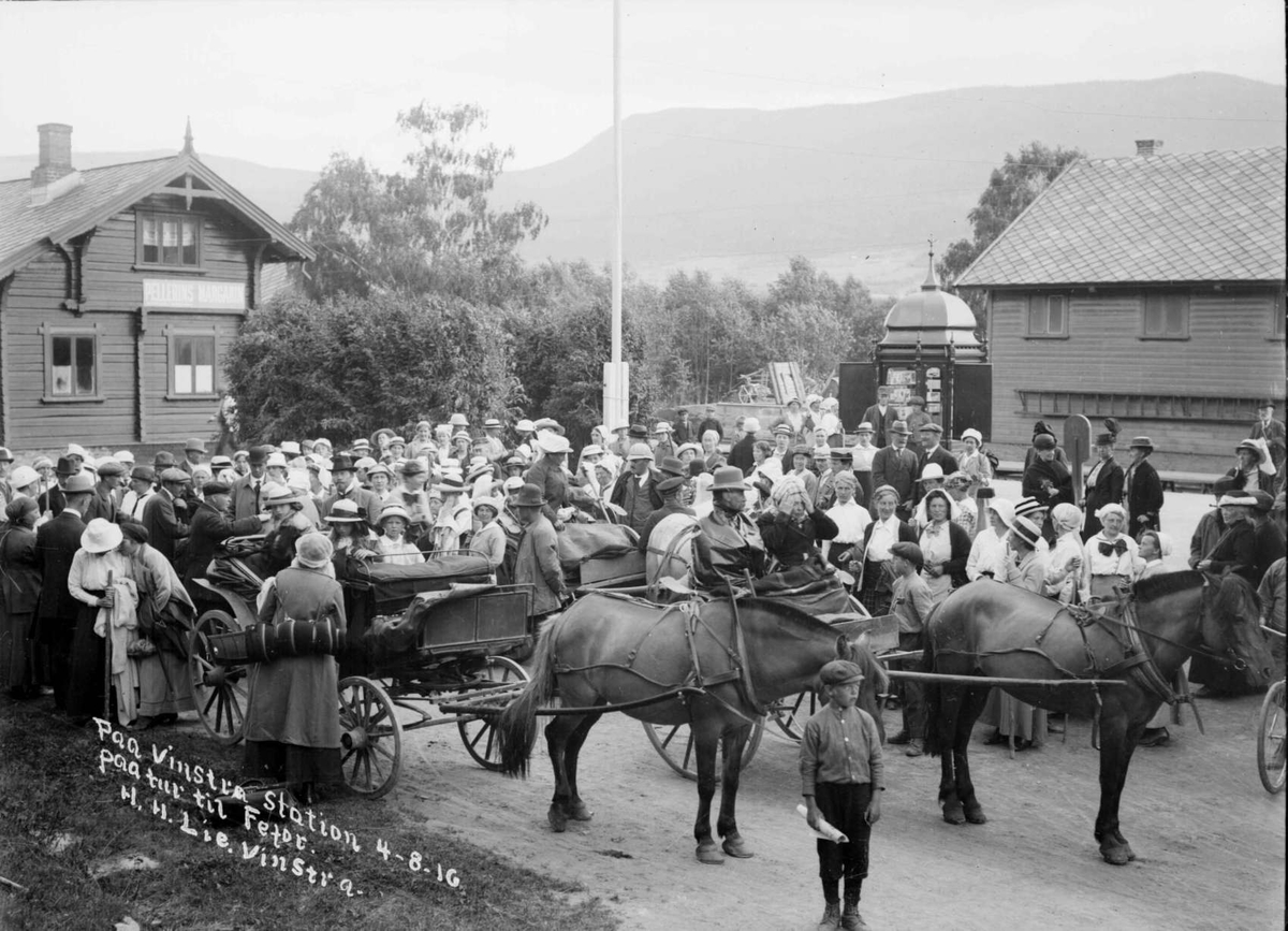 Det Skandinaviske lærerkurs paa Vinstra 04.08. 1916 Kort: Paa Vinstra ...