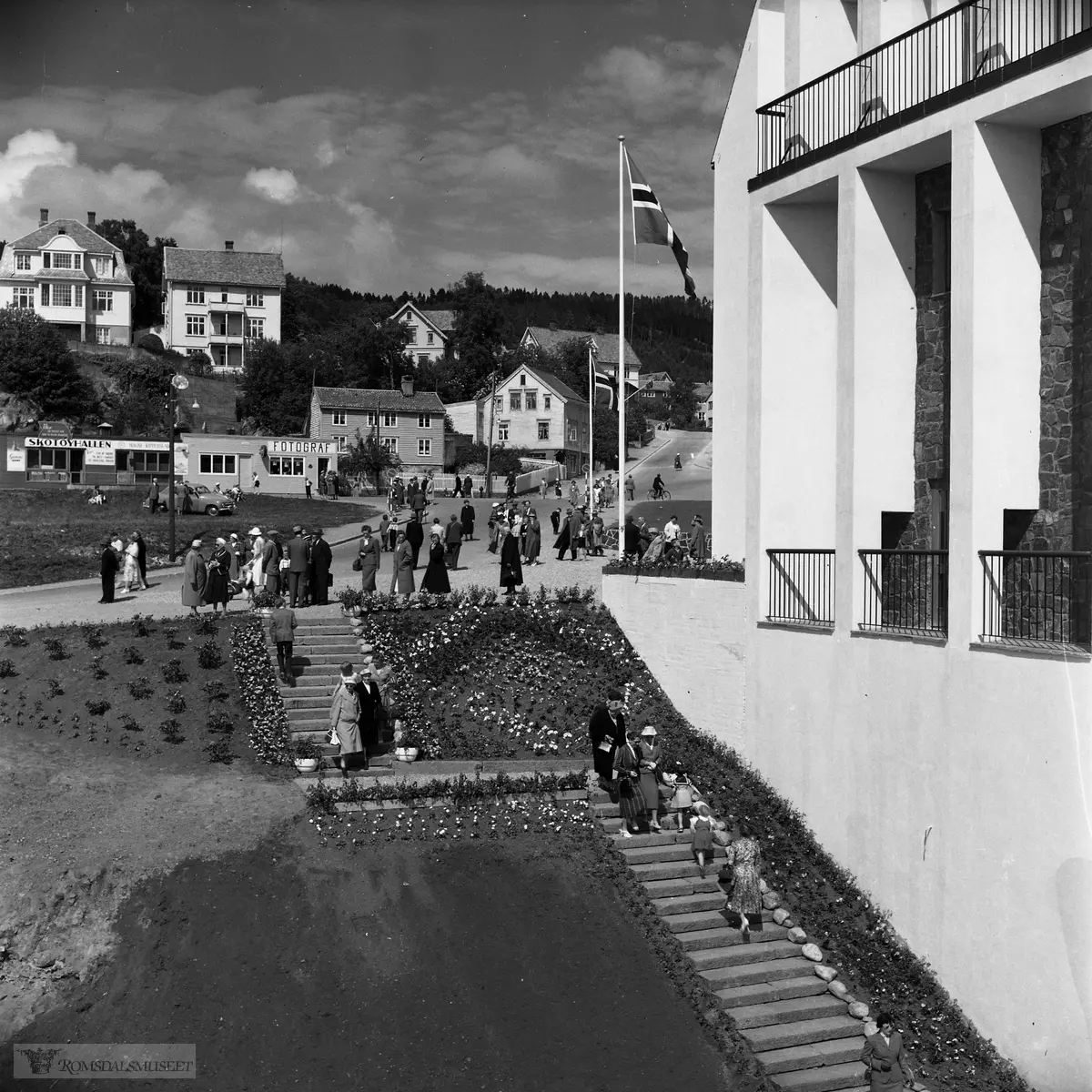 Kongebesøket 24.06.1958..Kong Olav og Prinsesse Astrid sitt besøk i ...